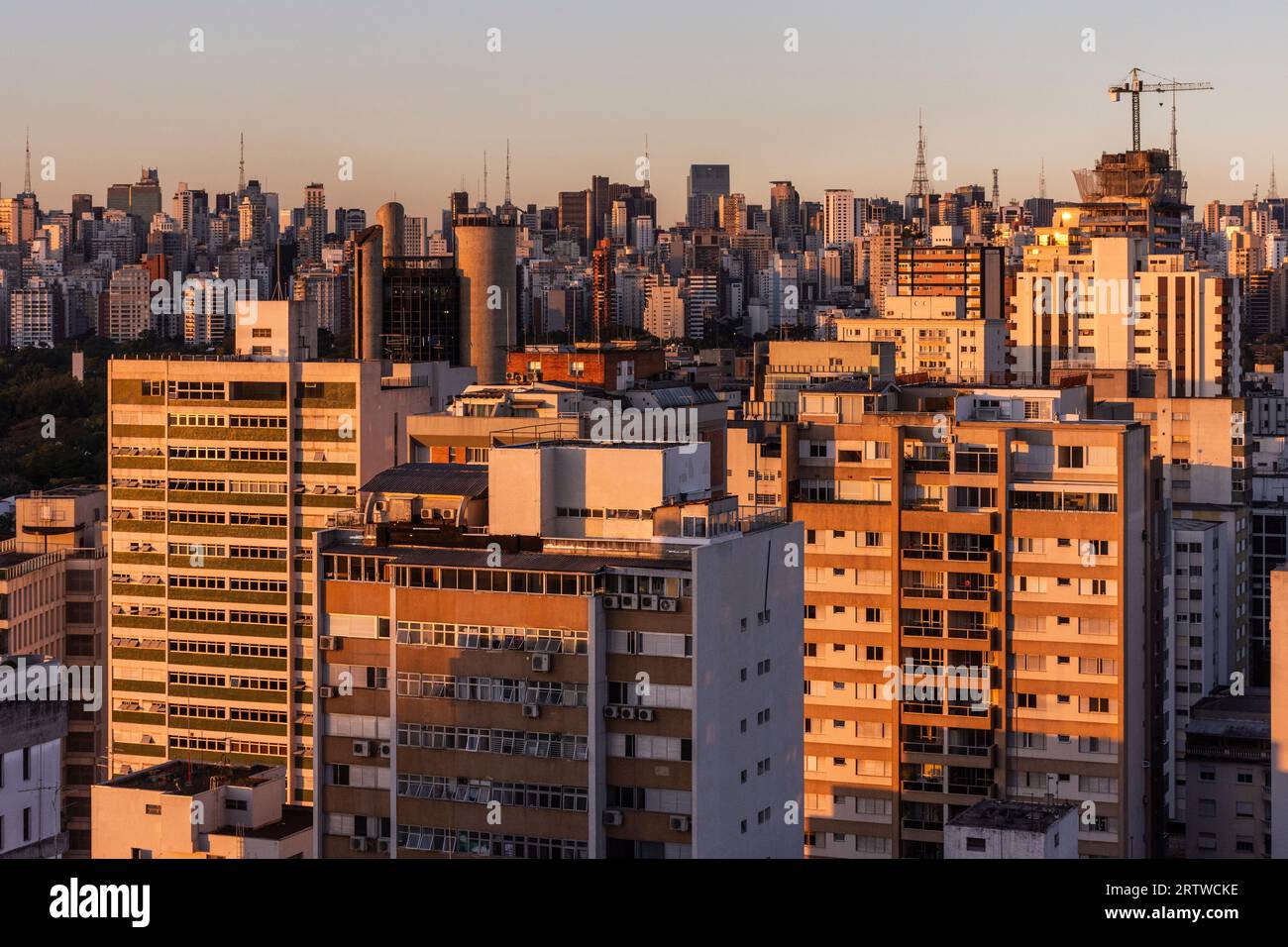 Beautiful view to dense residential area and city buildings Stock Photo ...