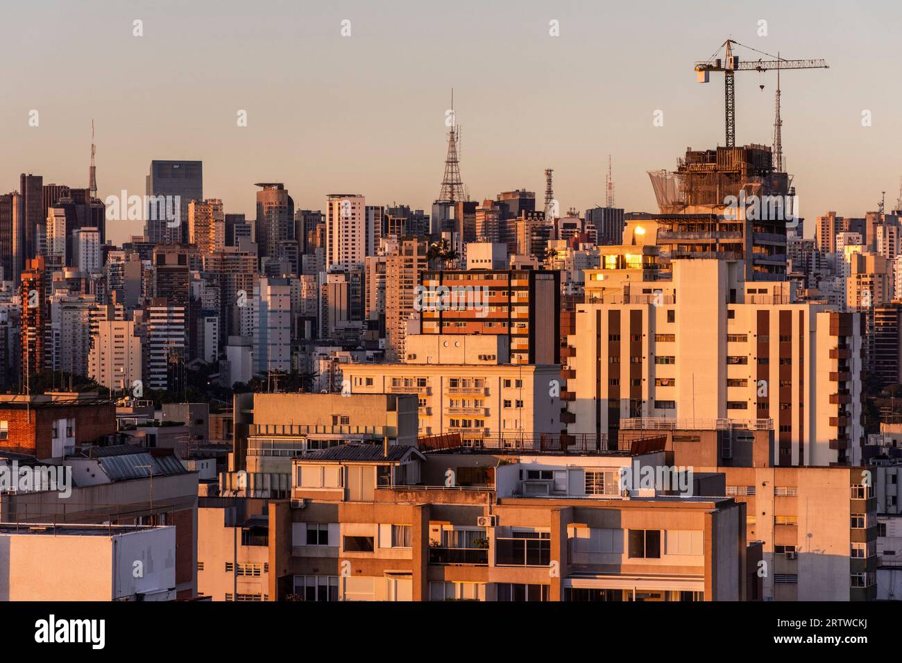 Beautiful view to dense residential area and city buildings Stock Photo ...