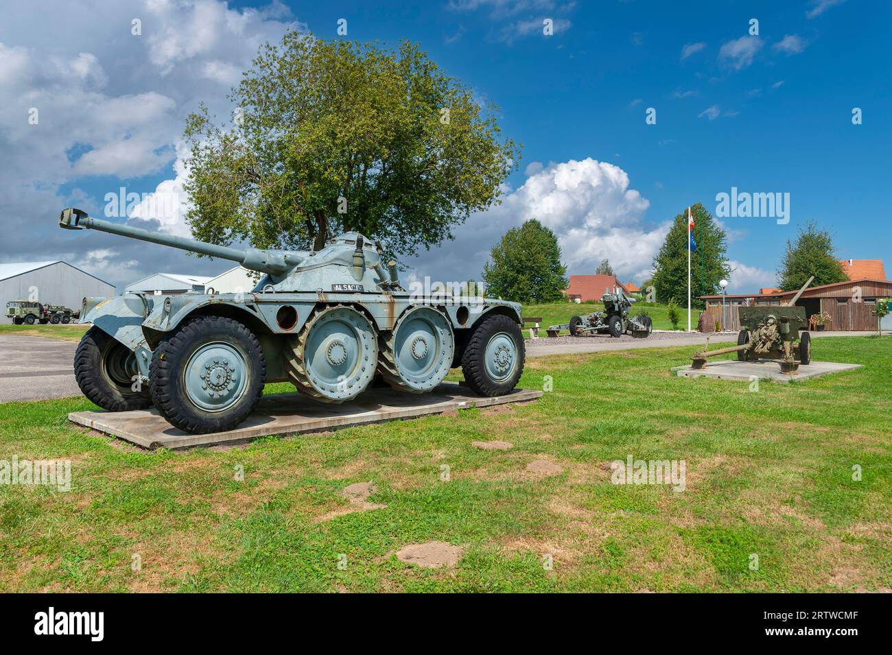 Exhibition of EBR Panhard reconnaissance tank in Musee de l´Abri ...