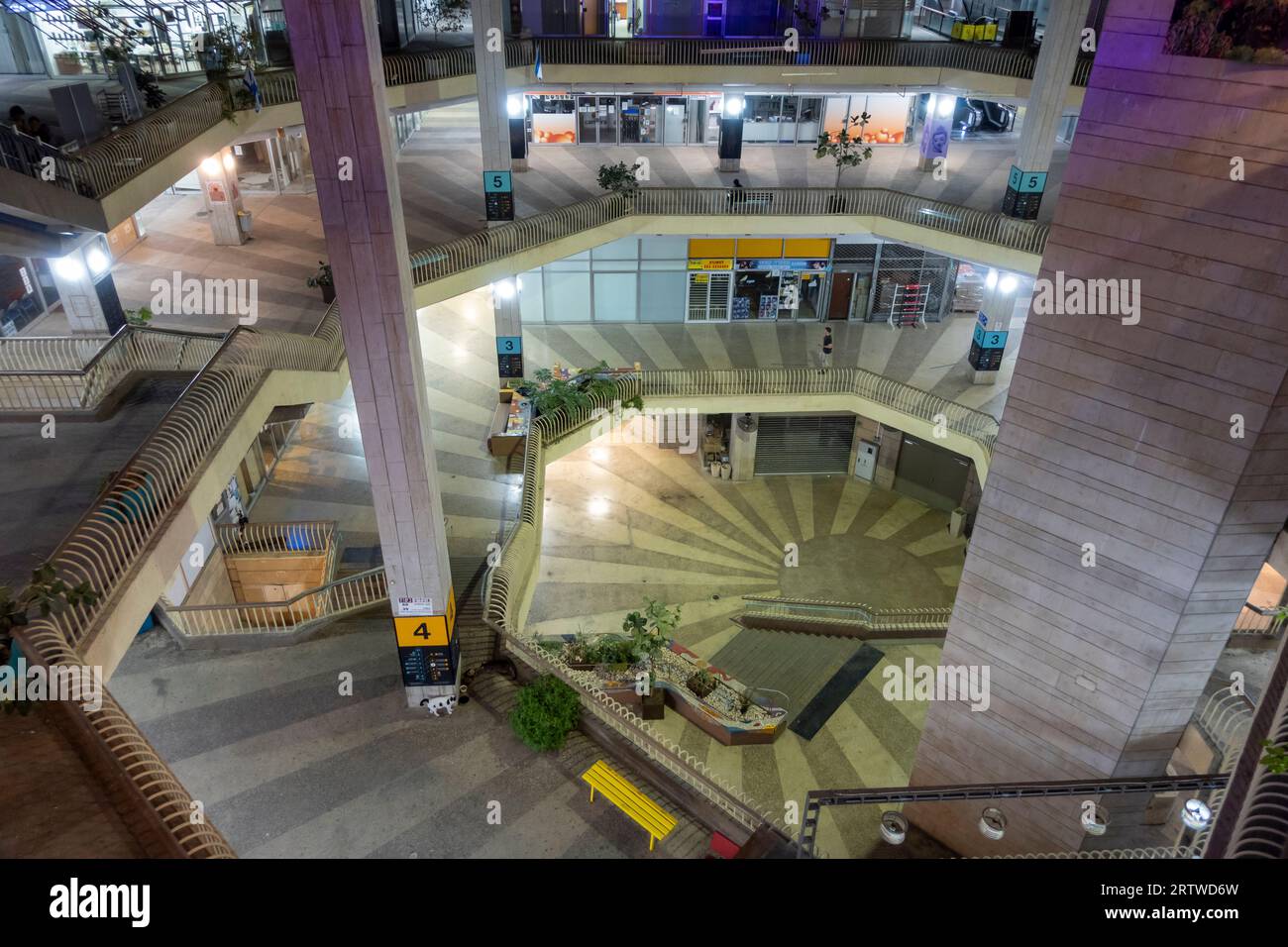 View downward from the uppermost floor of the Clal Center building a 15 ...