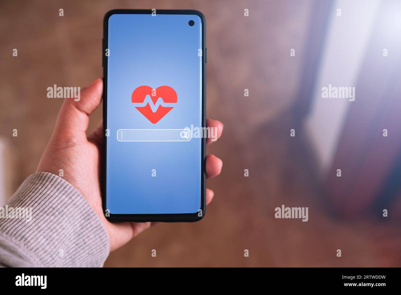 Closeup of woman hands using smartphone for medical consultation ...