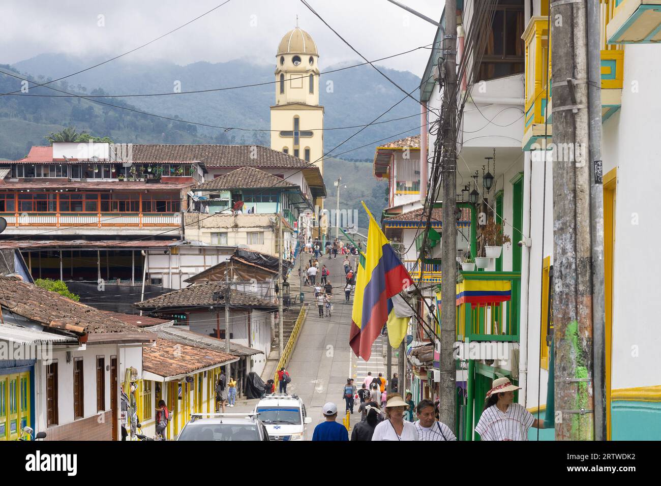 Salento village in Quindio region of Colombia is known for its colouful ...