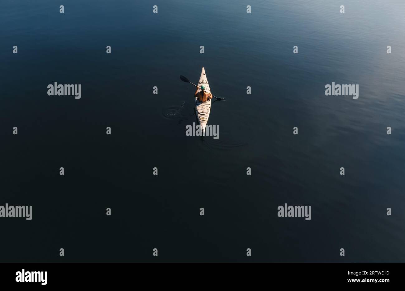 Aerial view person paddle hi-res stock photography and images - Alamy