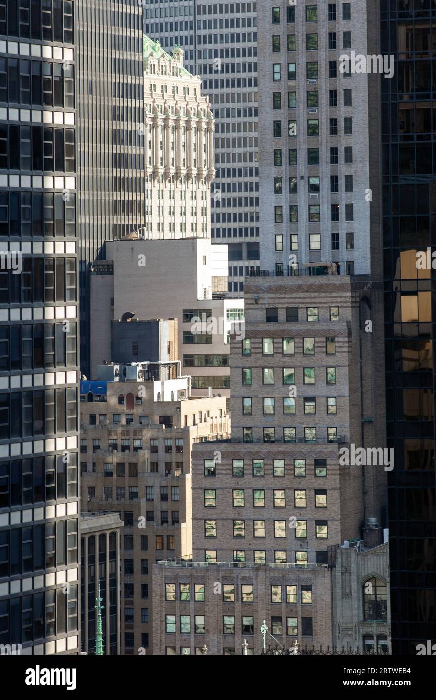 Collage of city buildings clustered together vertical Stock Photo - Alamy