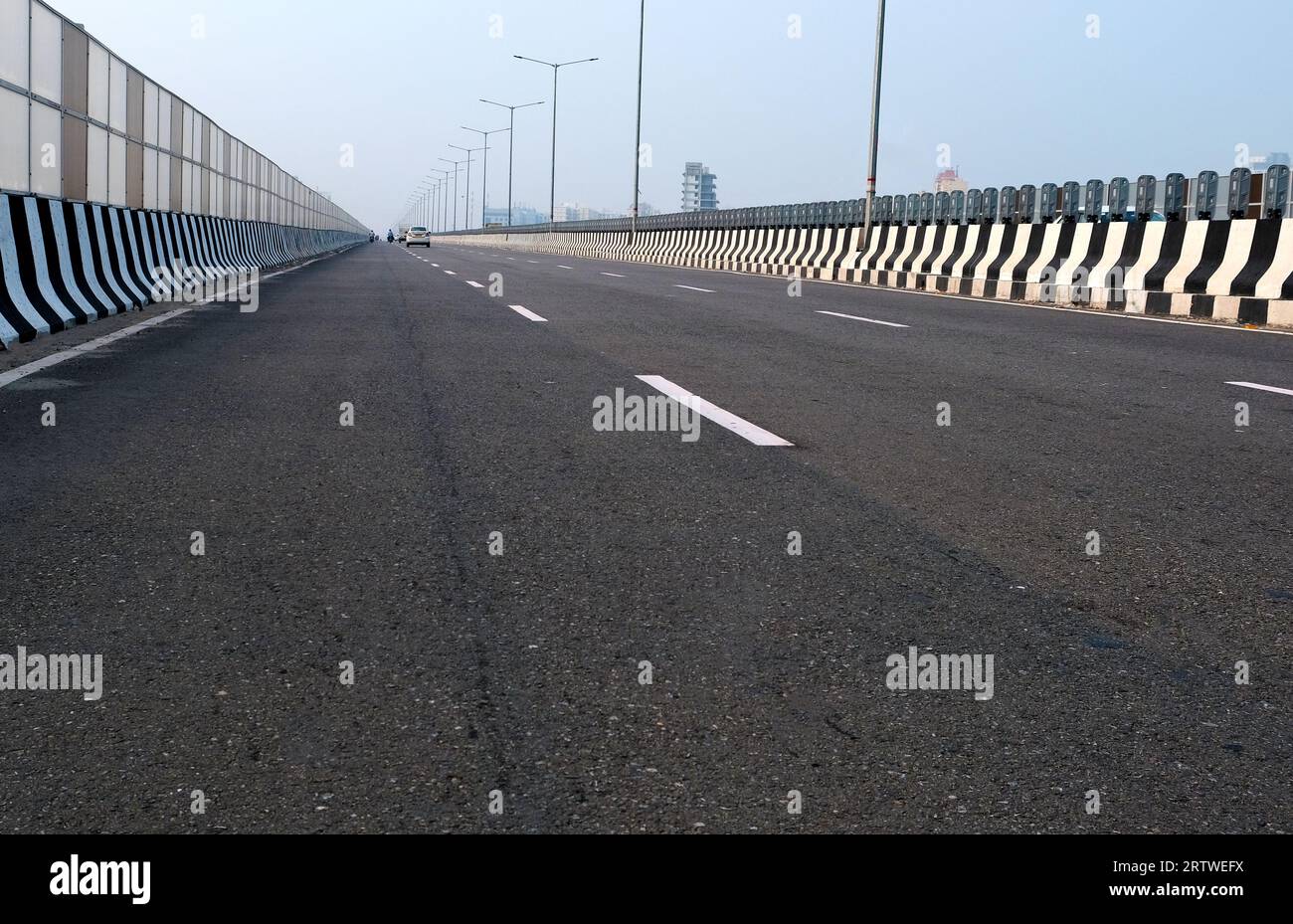 Empty road in Gurugram, Haryana, India Stock Photo - Alamy
