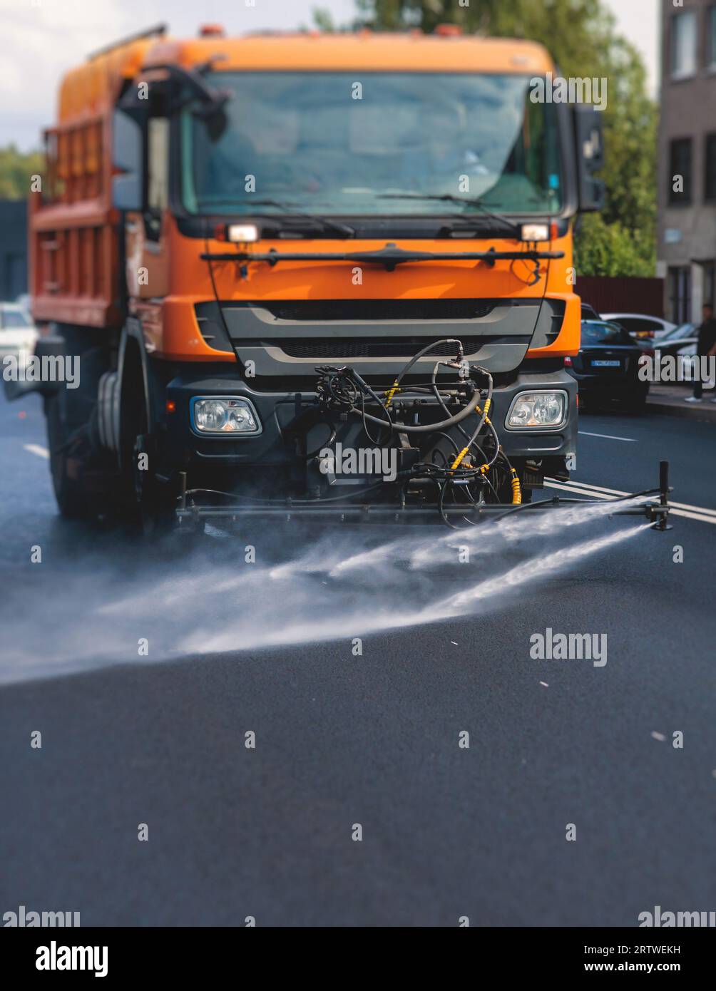Street flusher truck hi-res stock photography and images - Alamy
