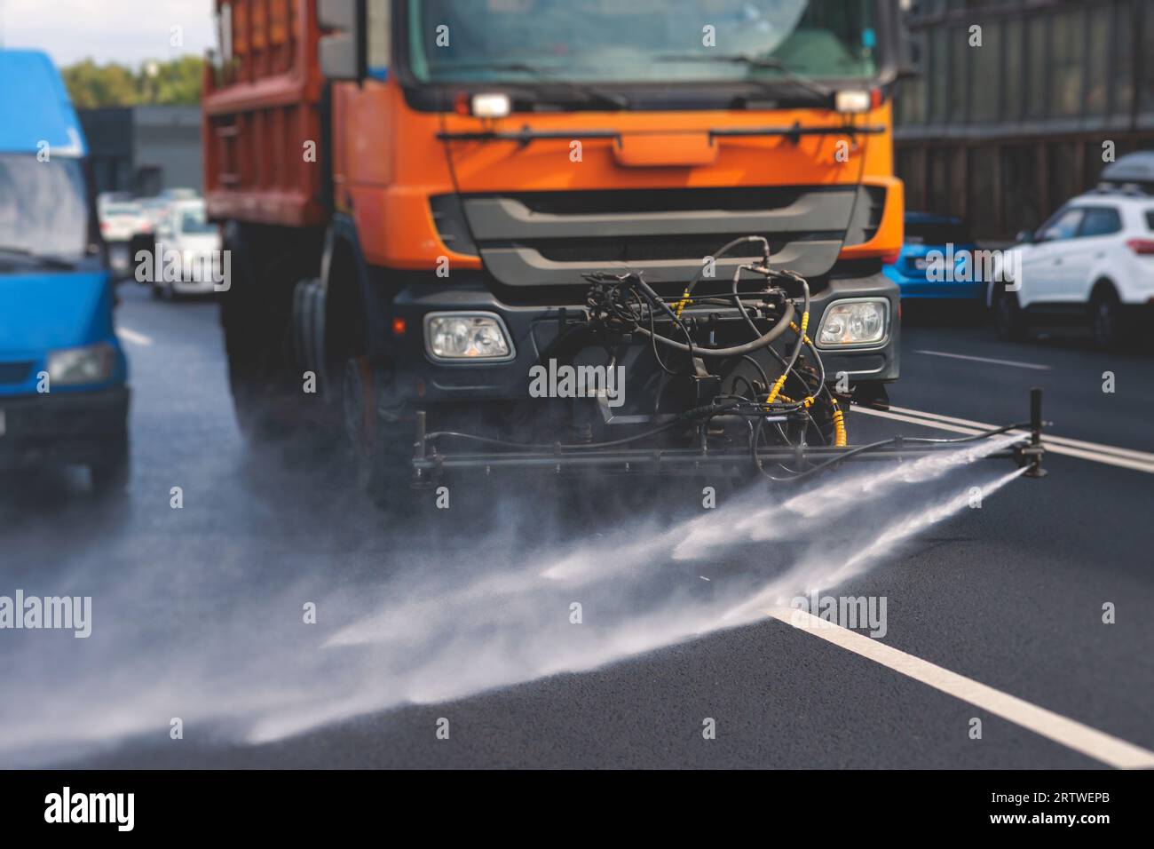 Street flusher truck hi-res stock photography and images - Alamy