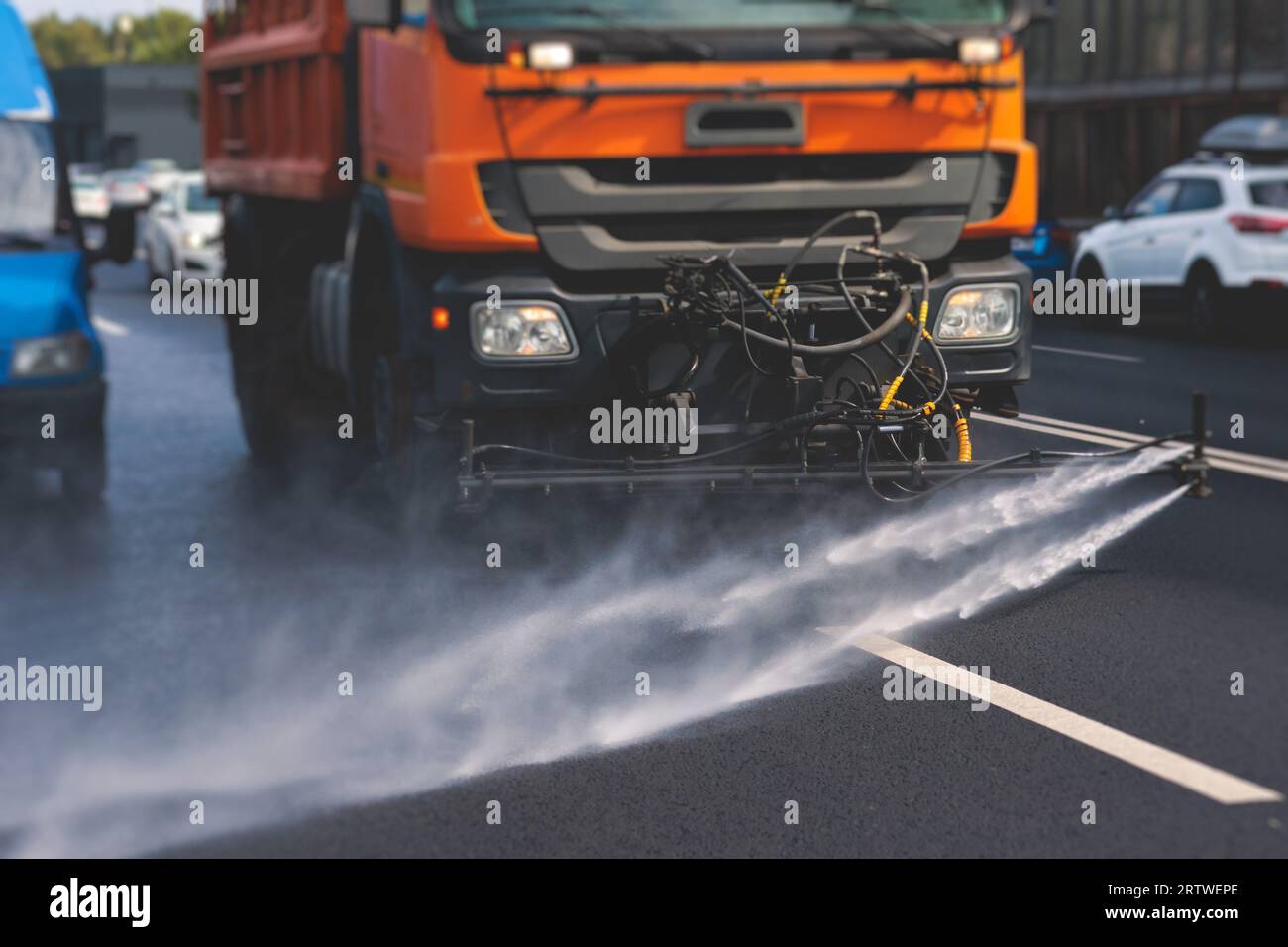 Street flusher truck hi-res stock photography and images - Alamy