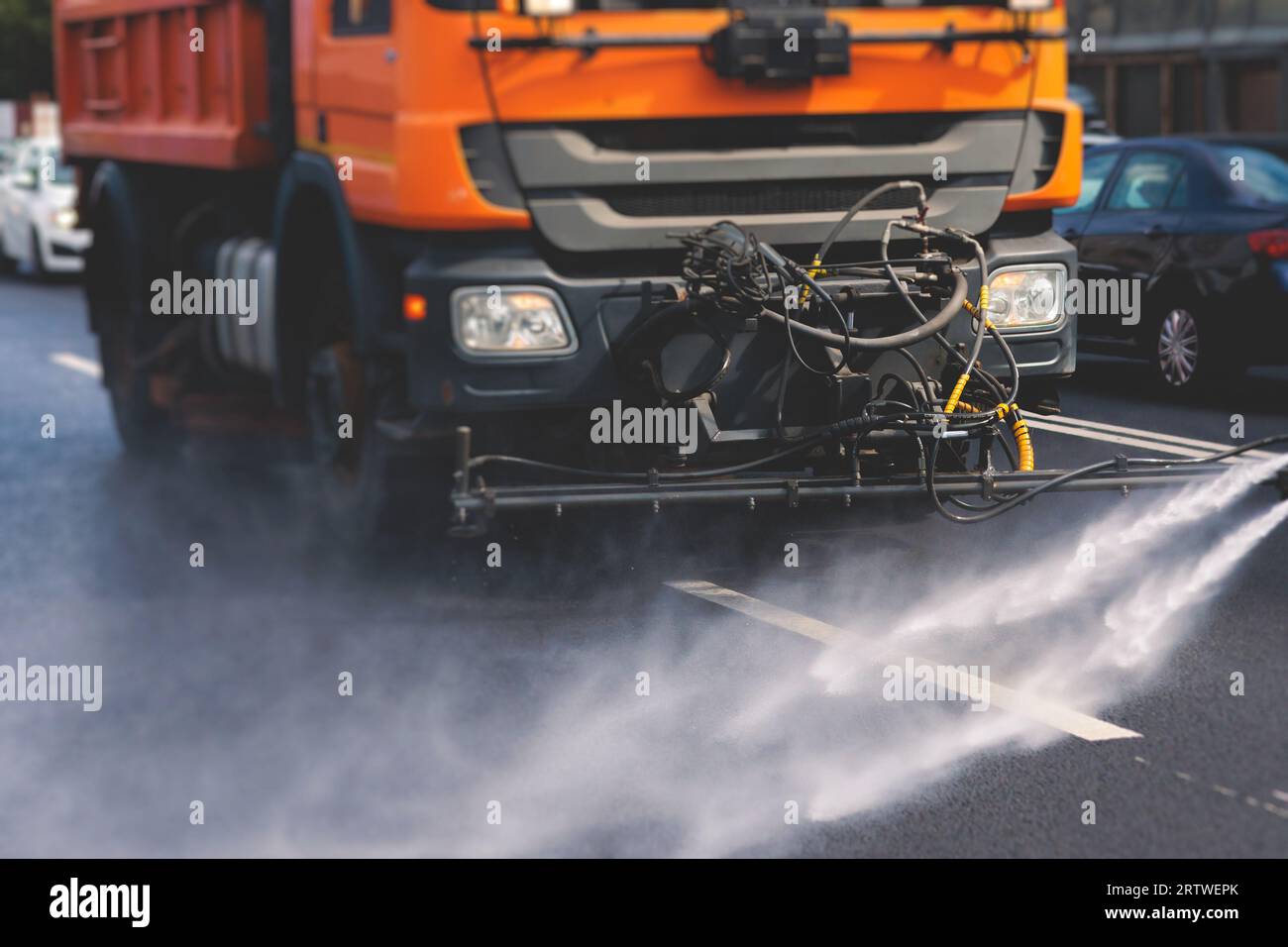 Street flusher truck hi-res stock photography and images - Alamy