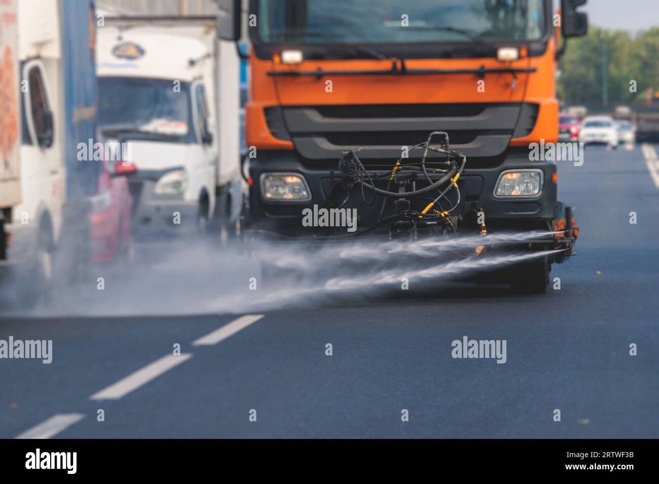 Street flusher truck hi-res stock photography and images - Alamy