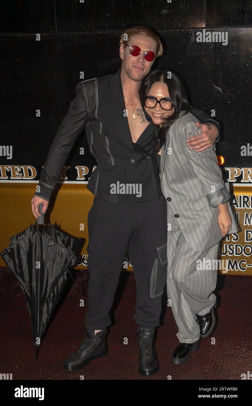 New York, United States. 11th Sep, 2023. A model and Designer Shao Yang ...