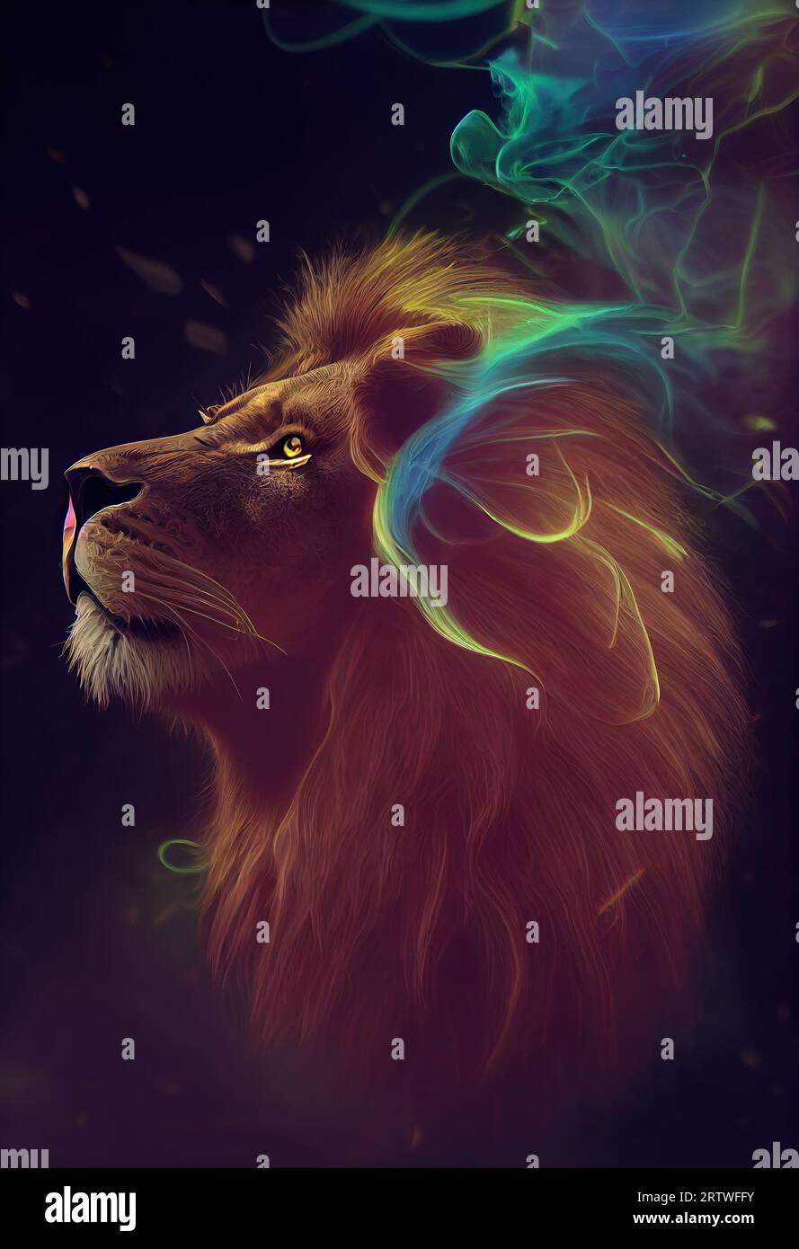Rainbow Lion Wallpaper