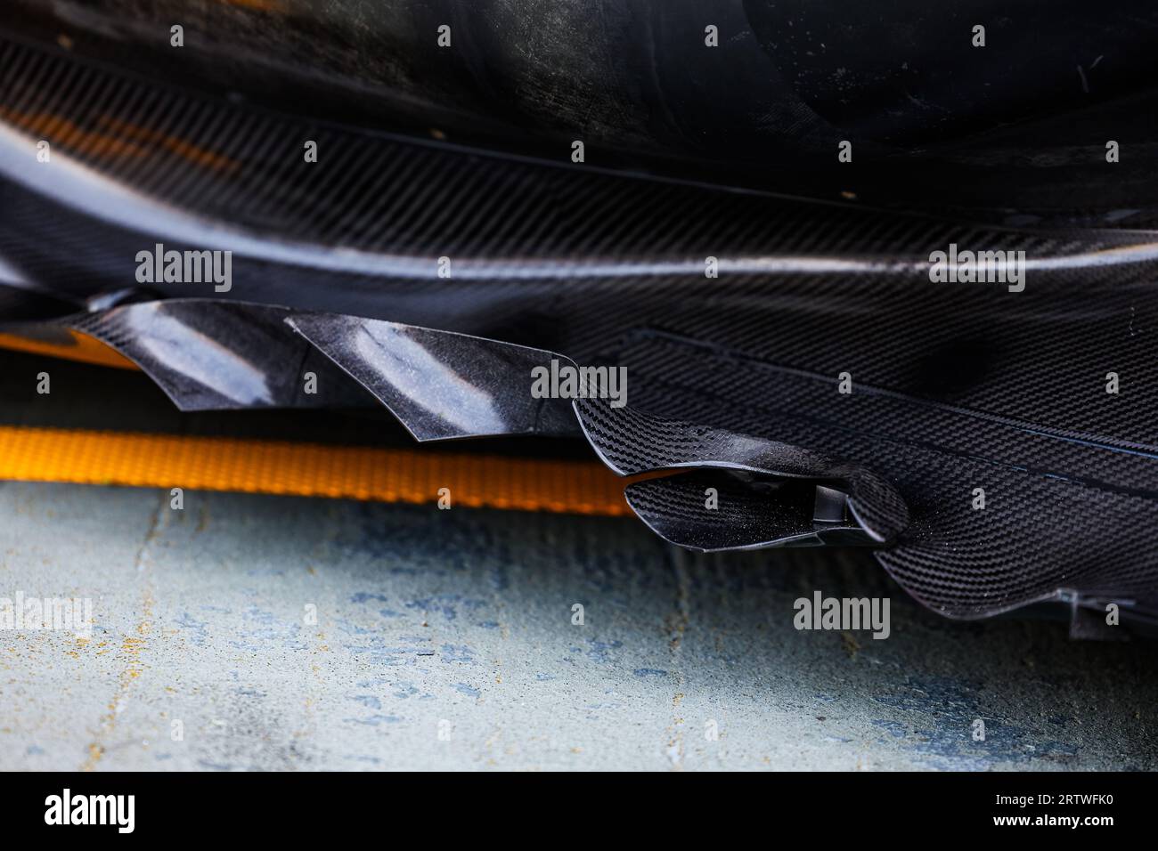 Red Bull Racing RB19, mechanical detail of floor and side pod during ...