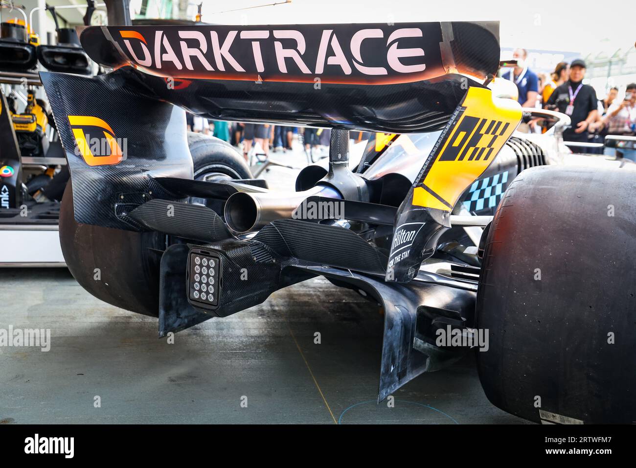 McLaren F1 Team MCL60, mechanical detail of rear wing and beam ...