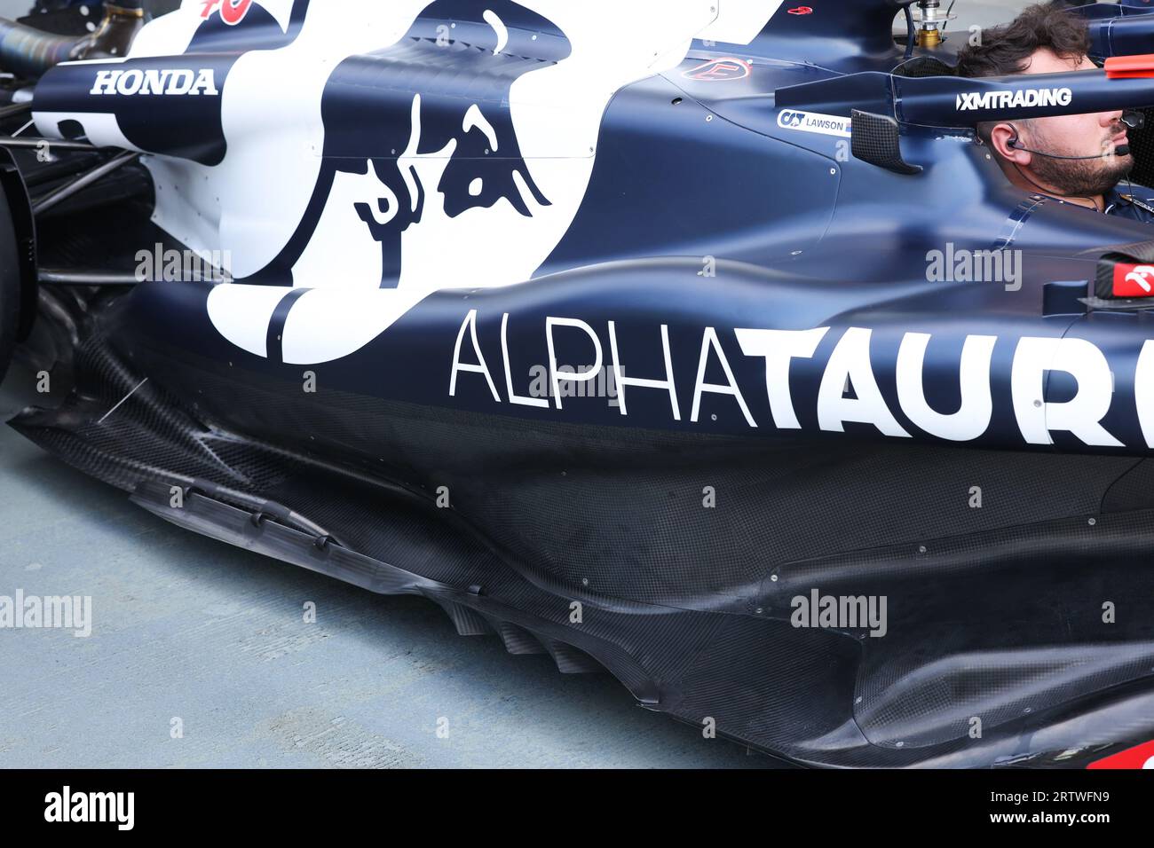 Scuderia AlphaTauri AT04, mechanical detail, engine cover, rear ...