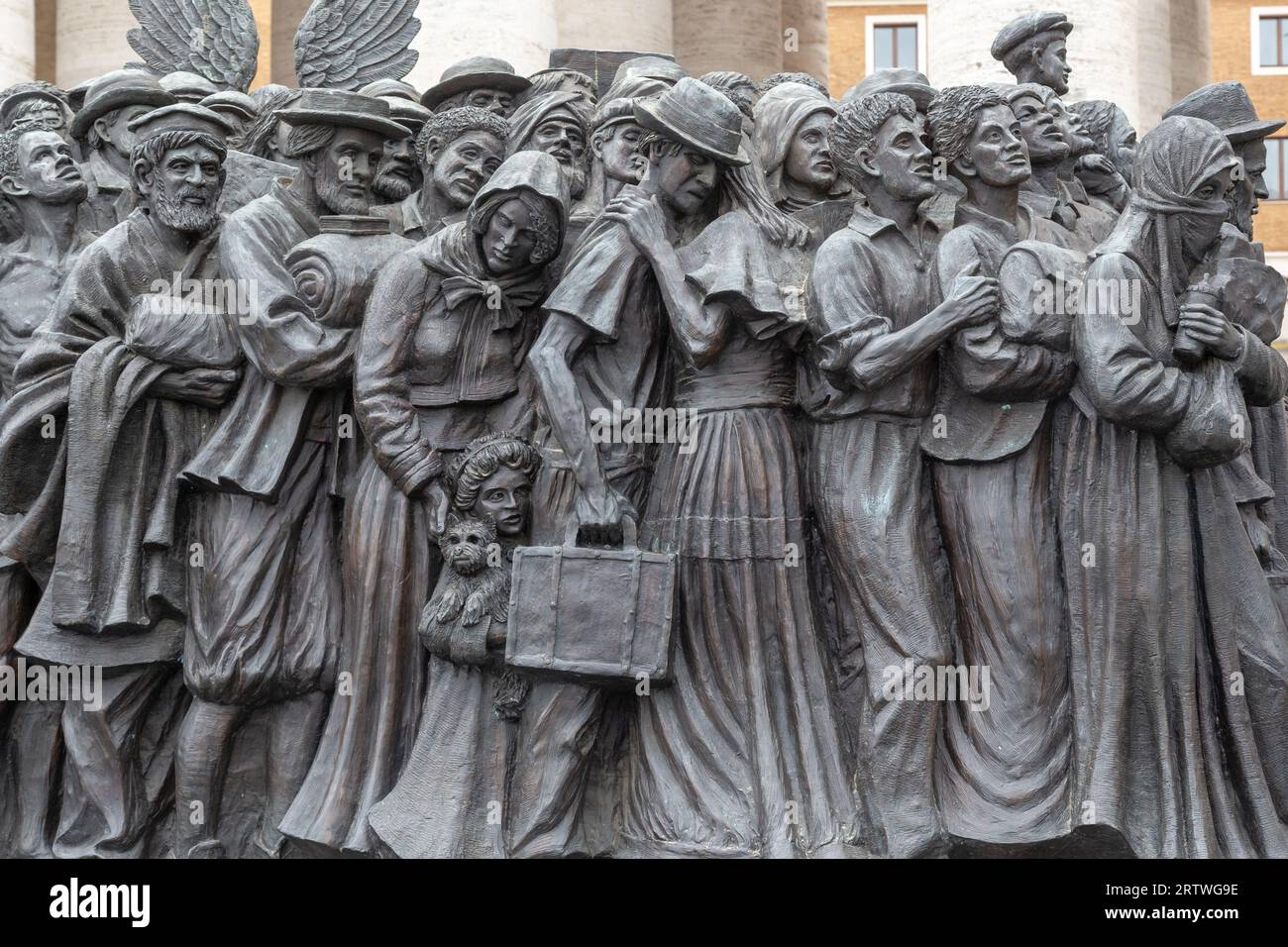 ROME, VATICAN - MARTH 9, 2023: This is a fragment of the monument to ...