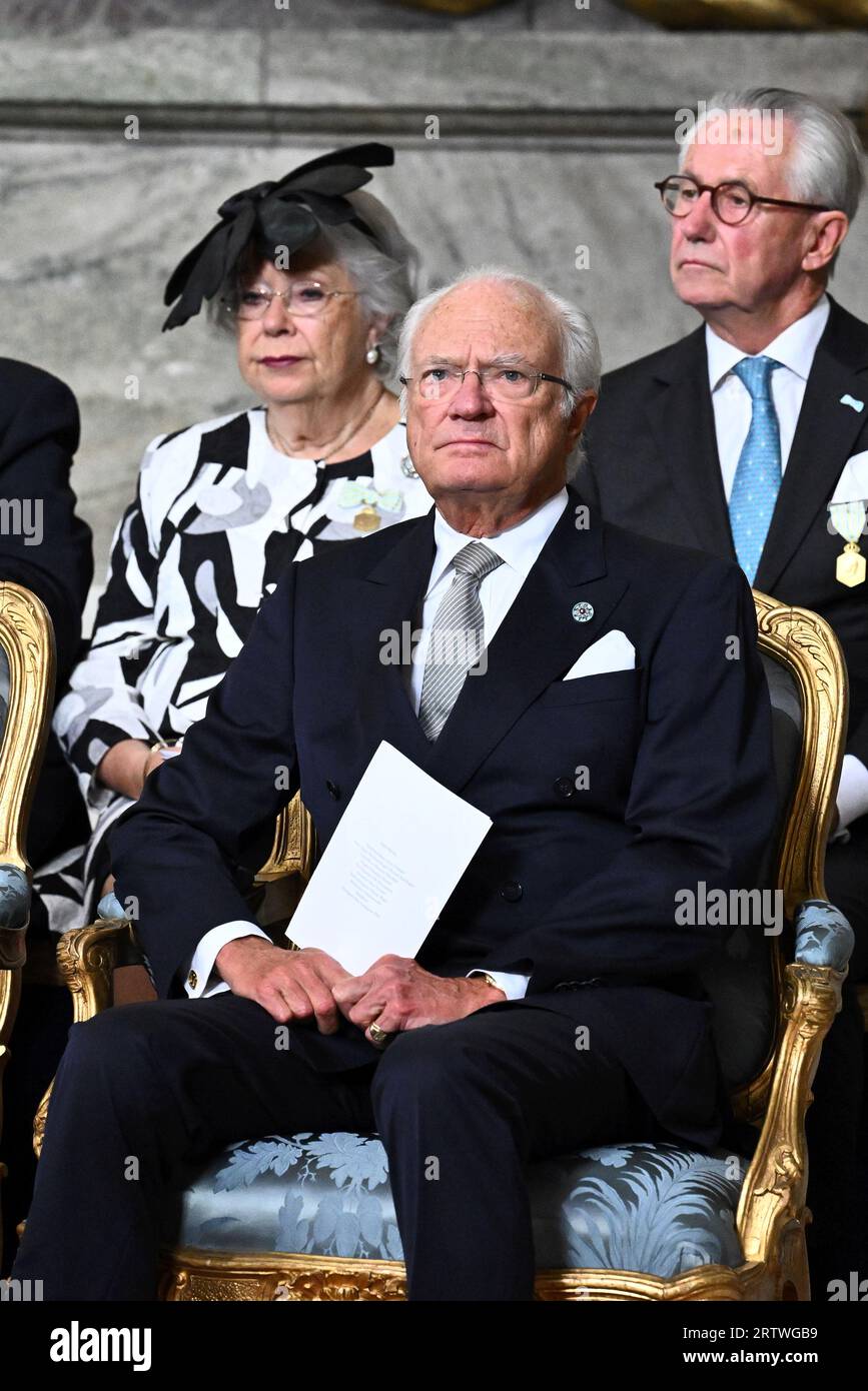 Sweden's King Carl XVI Gustaf, Princess Christina, Mrs Magnuson and ...