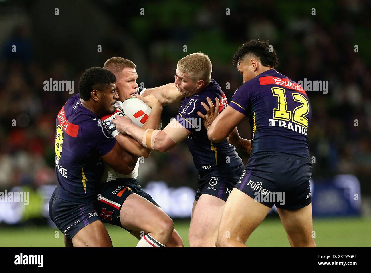 Melbourne, Australia. 15th Sep, 2023. Lindsay Collins of the Roosters ...