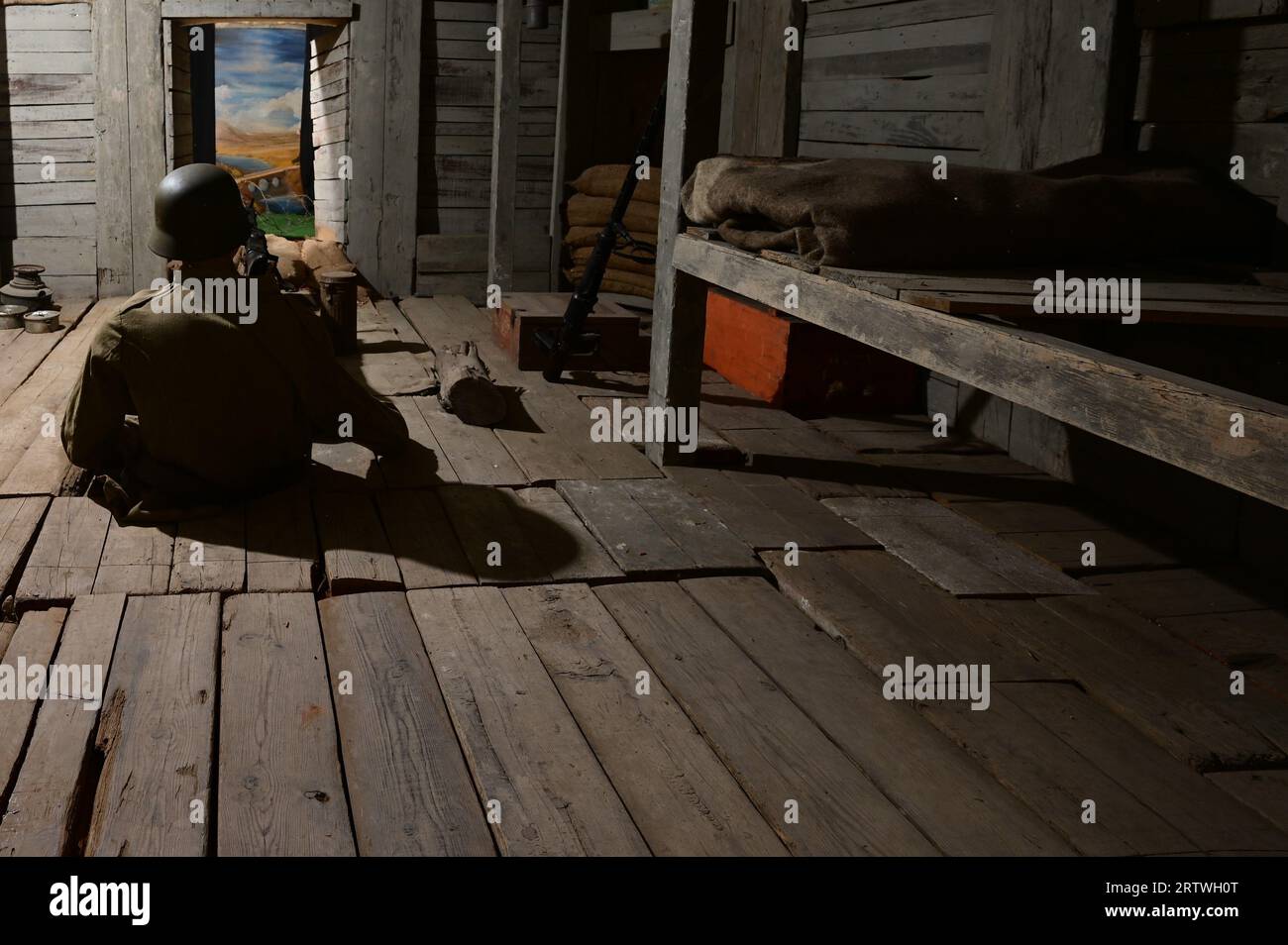 Replica of a Spanish gun emplacement from the Spanish Civil war Stock ...