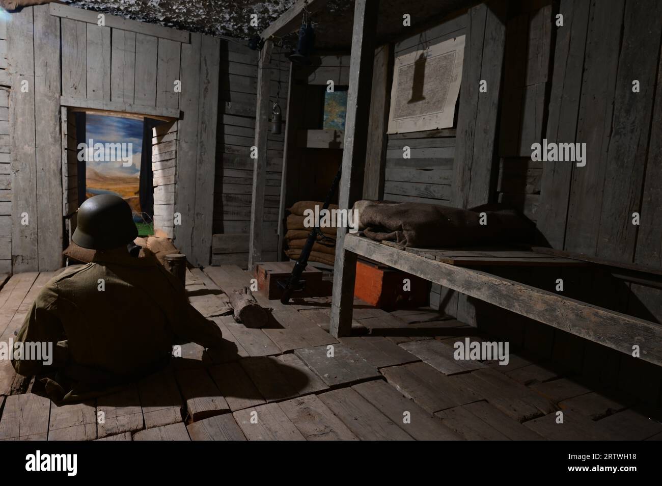 Replica of a Spanish gun emplacement from the Spanish Civil war Stock ...