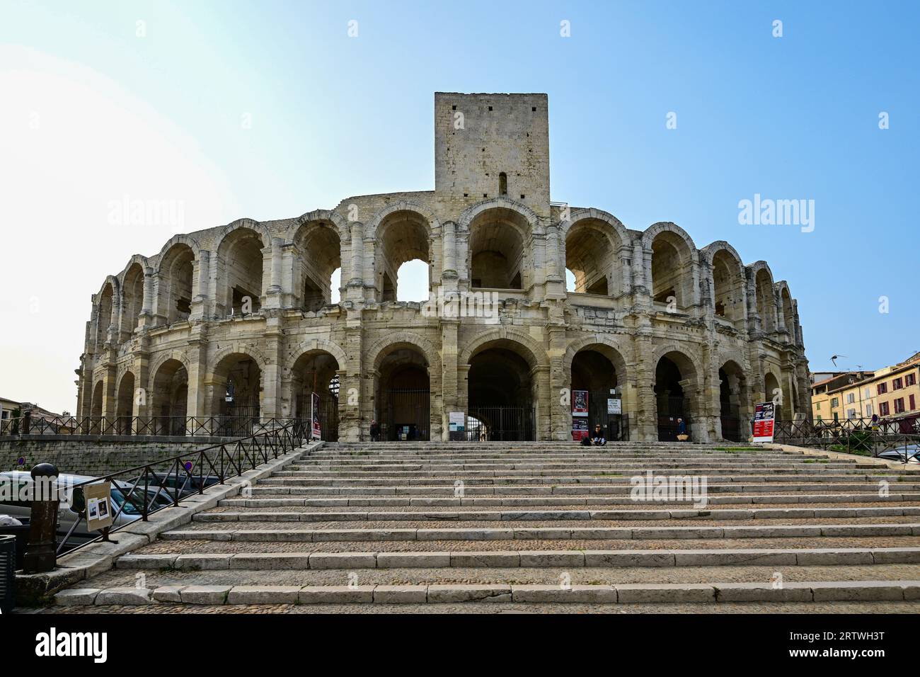 COLOSSEUM AMPHITHEATRE ARLES CITY ON THE RIVER RHONE IN PROVENCE ...