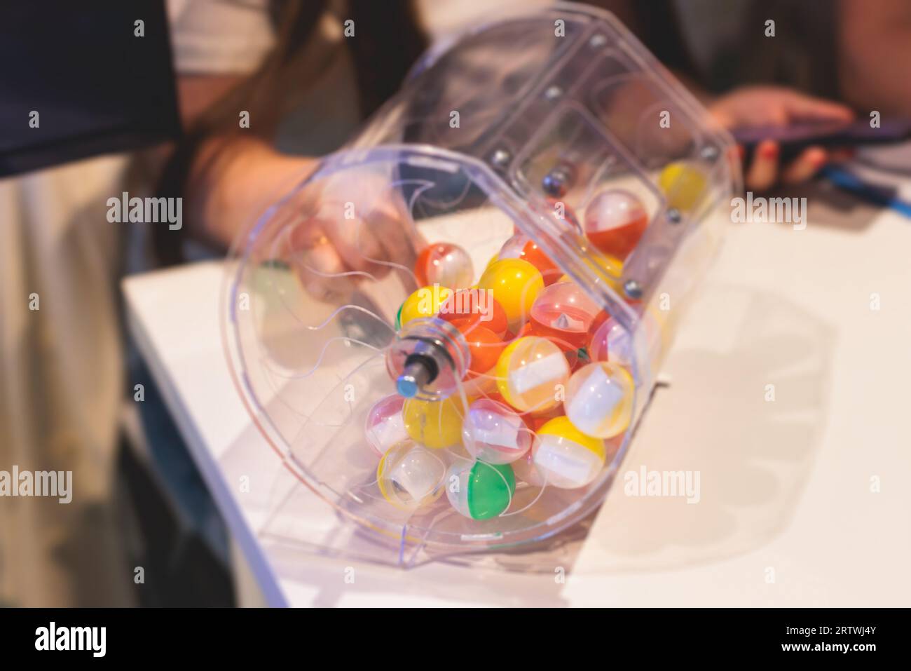 Process of prize drawings, extracting a winning numbers of lottery ...