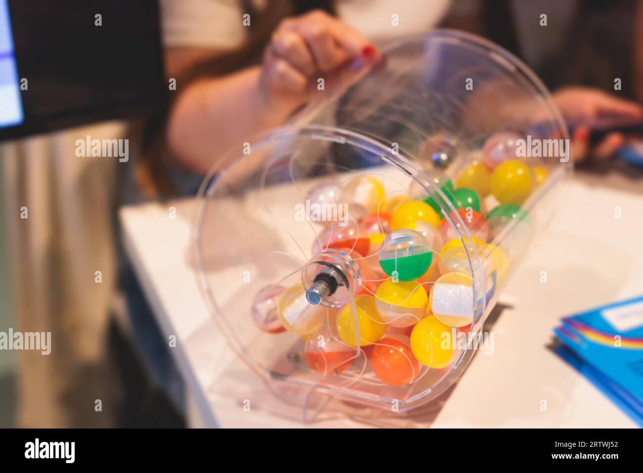 Process of prize drawings, extracting a winning numbers of lottery ...