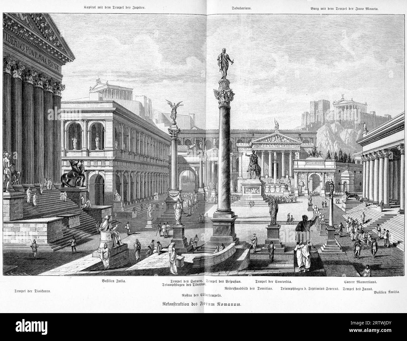 Recontruction of the Forum Romanum, for centuries the center of day-to ...