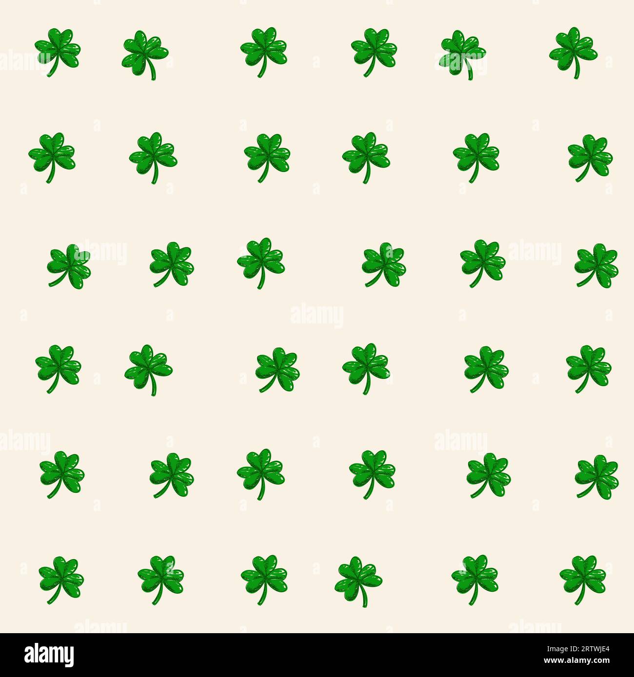 Hand drawn Clover leaf Seamless background vector Stock Vector Image ...