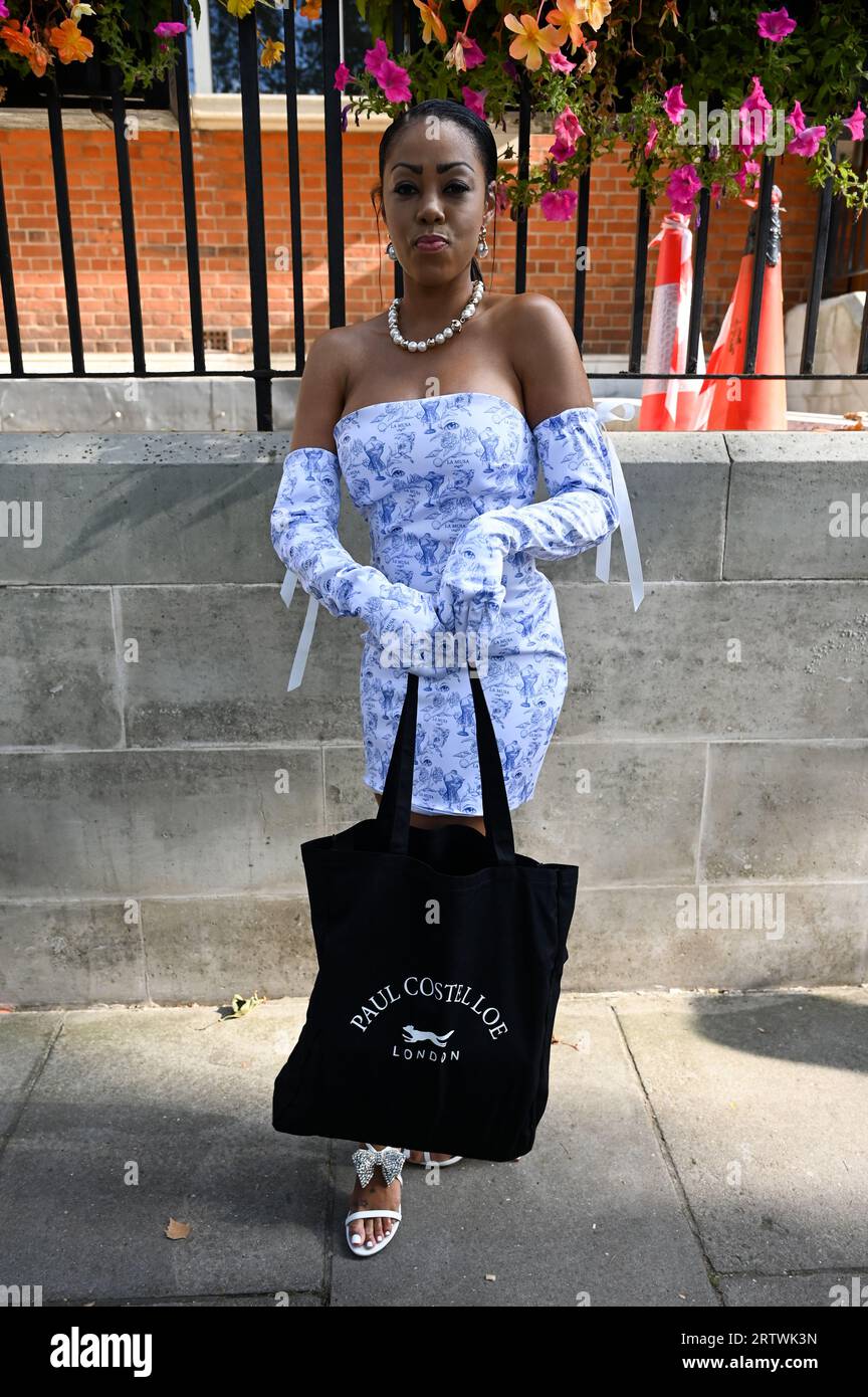 London, UK. 15th Sep, 2023. Precious Muir attends Paul Costelloe SS24 ...