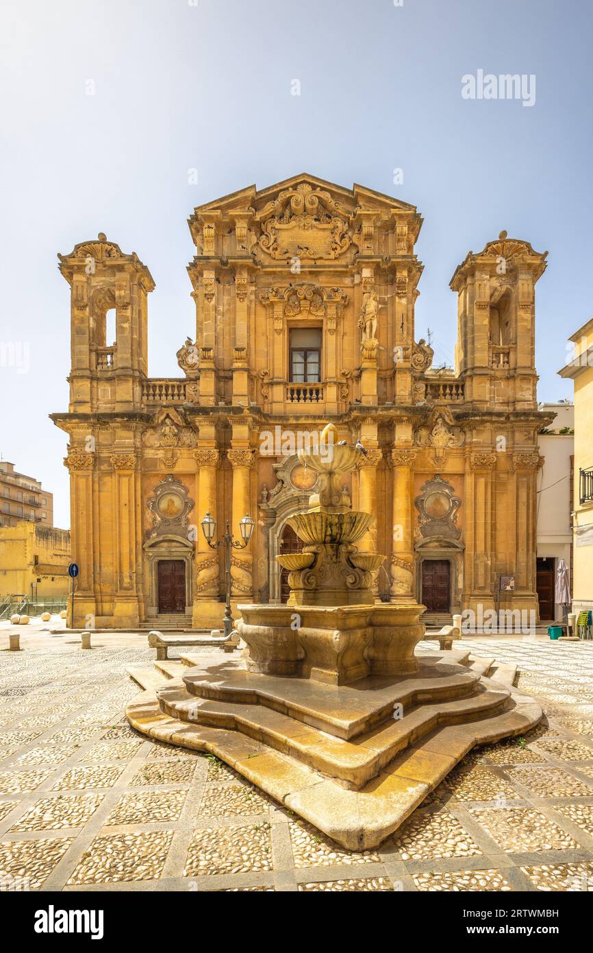 Church of Purgatorio in Marsala town at Sicily, Italy, Europe Stock ...