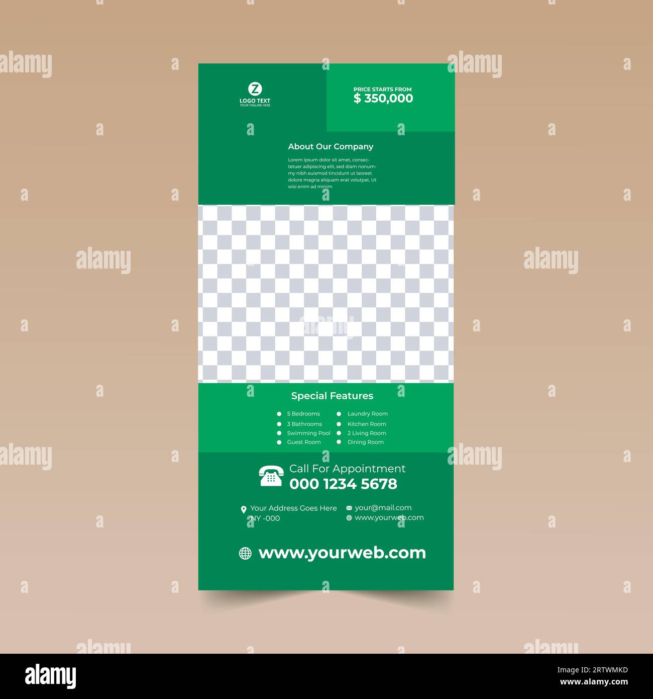 Nice Rack Card Design Template Stock Vector Image & Art - Alamy