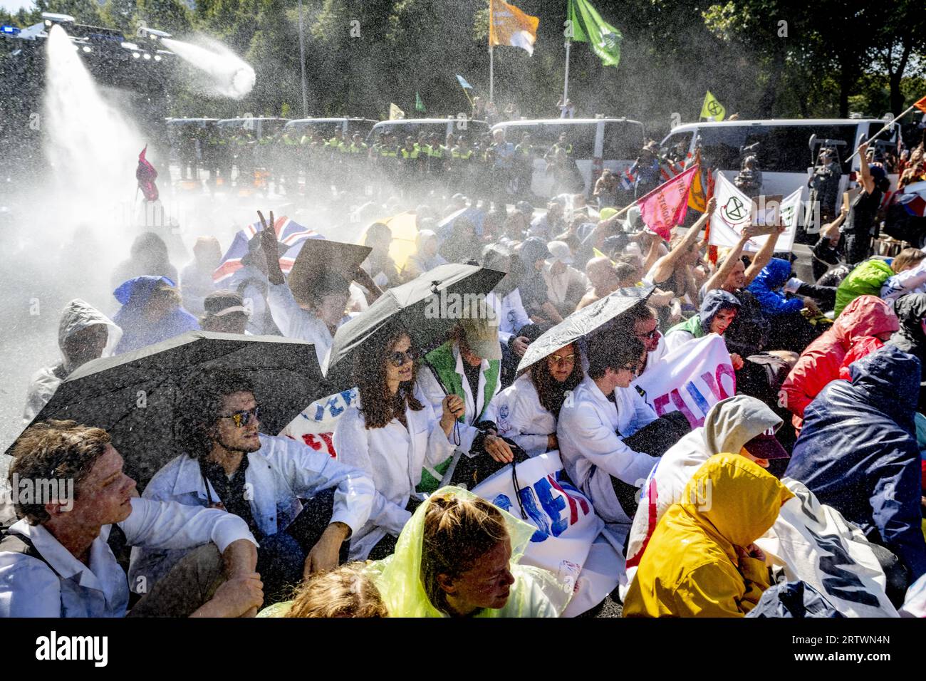 THE HAGUE - 15/09/2023, THE HAGUE - Police action during protest by ...