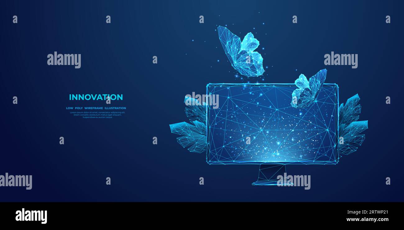Concept holographic computer screen Stock Vector Images - Alamy