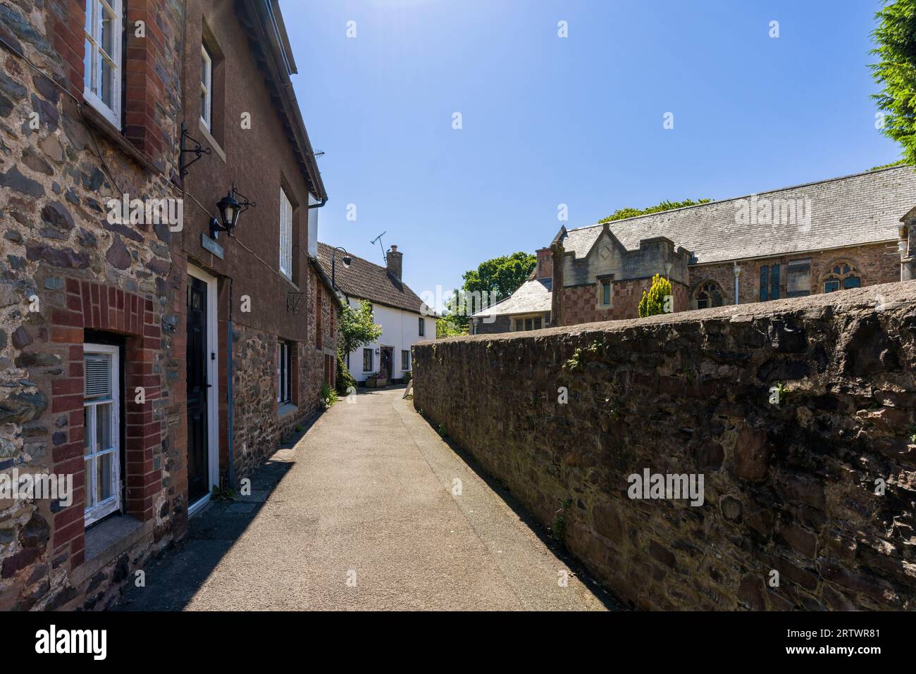The Drang, a passageway alongside the Church of St Dubricius in the ...