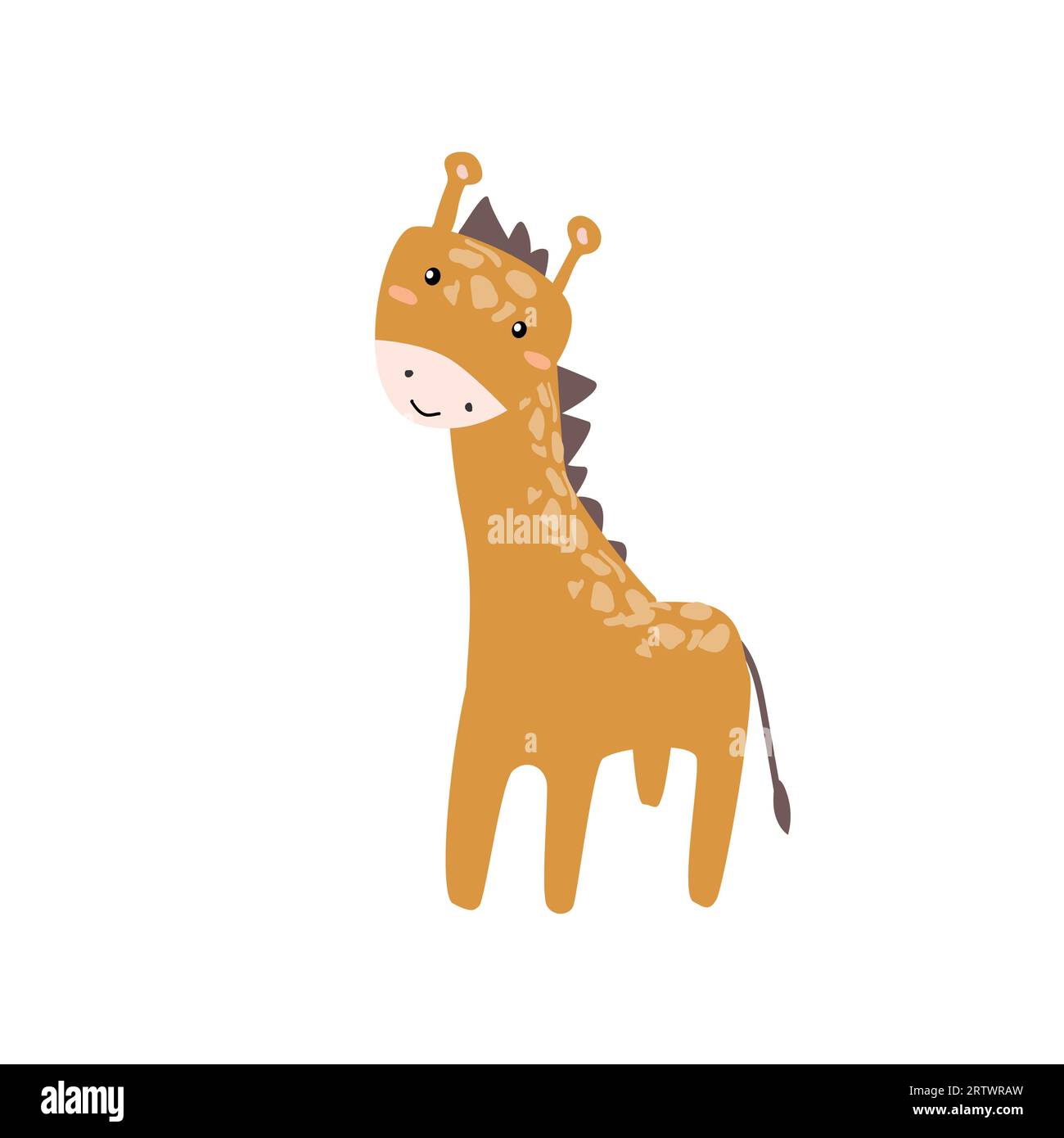 cute baby animal giraffe vector illustration Stock Vector Image & Art ...