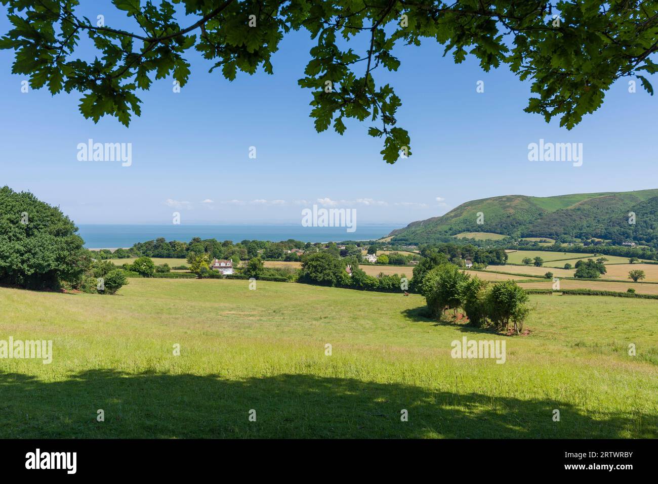 Porlock Bay from the Coleridge Way between Porlock and West Luccombe ...