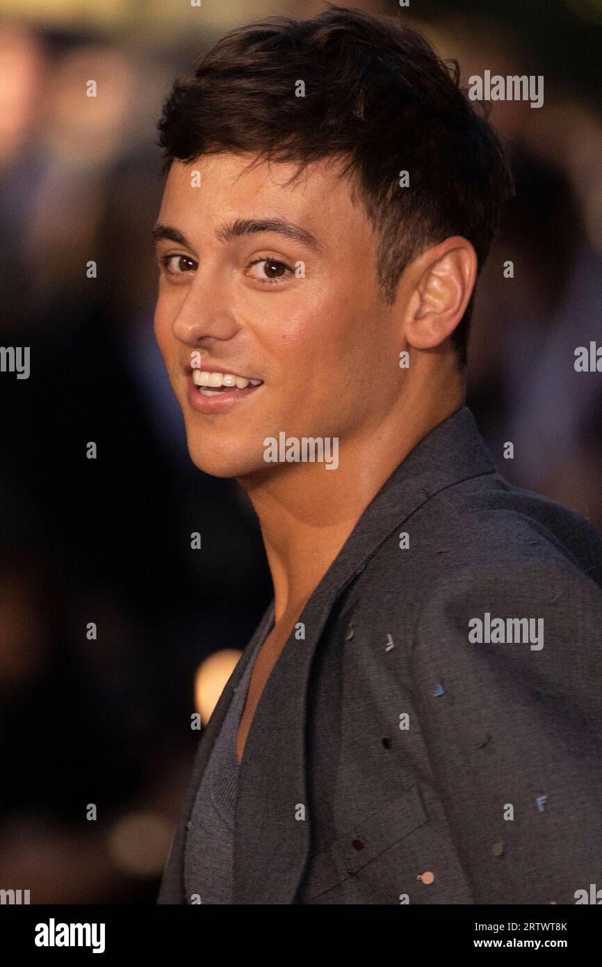Tom Daly poses for photographers upon arrival at the Vogue World event ...