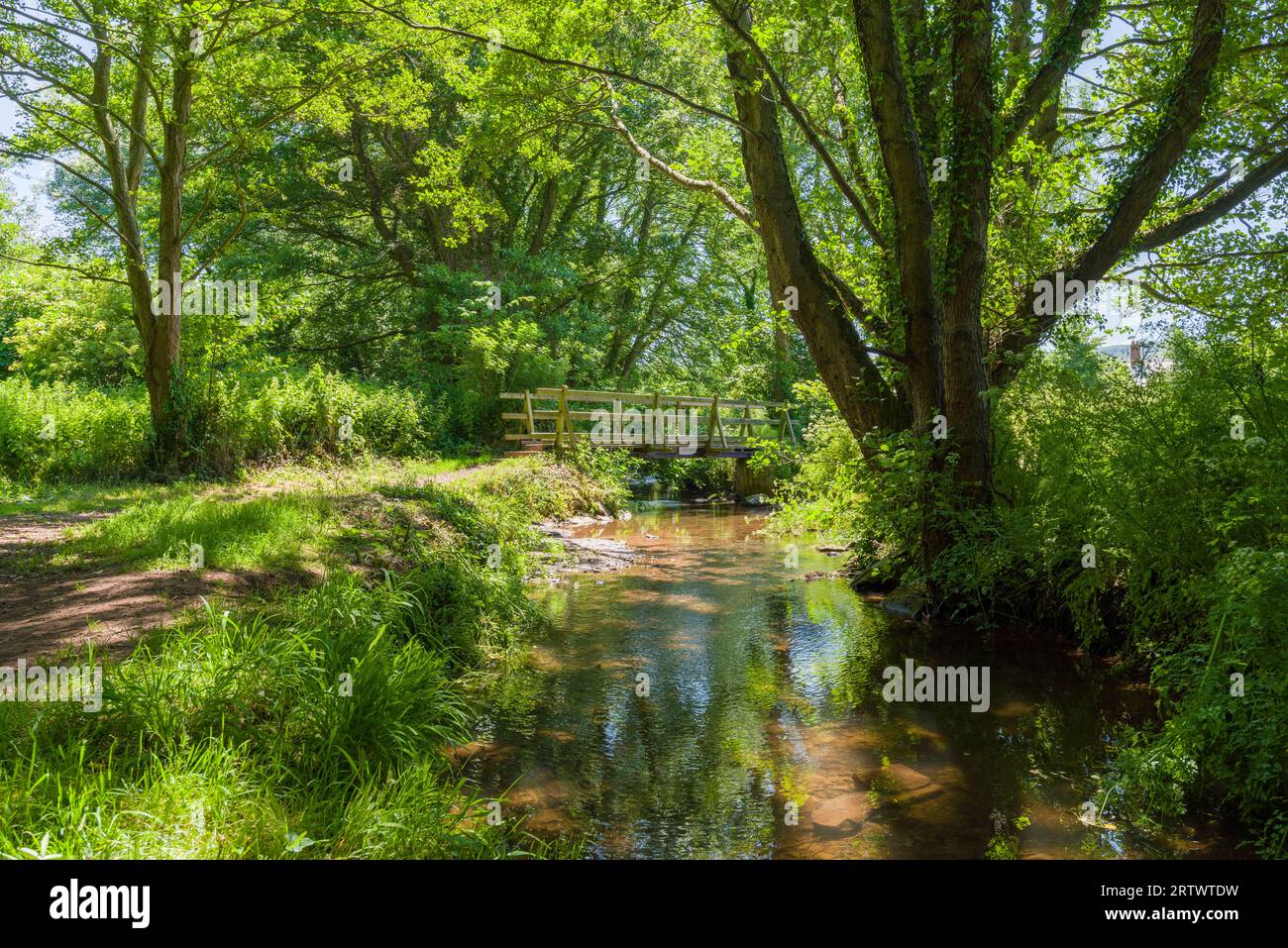 Lower allerford footbridge hi-res stock photography and images - Alamy