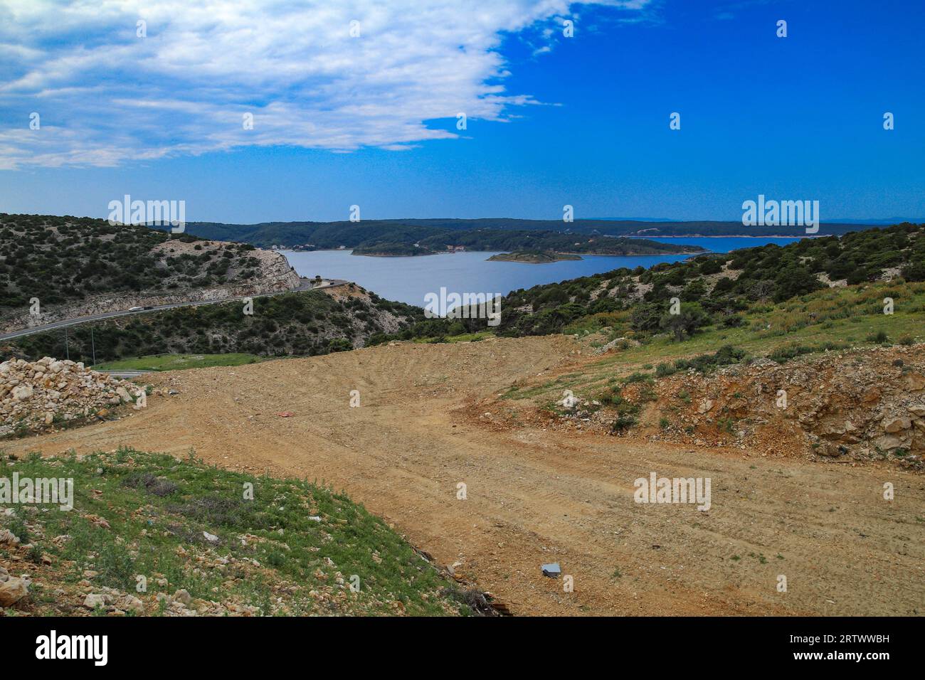 Sandy beaches on the island of Rab in Croatia Podsilo beach Stock Photo ...