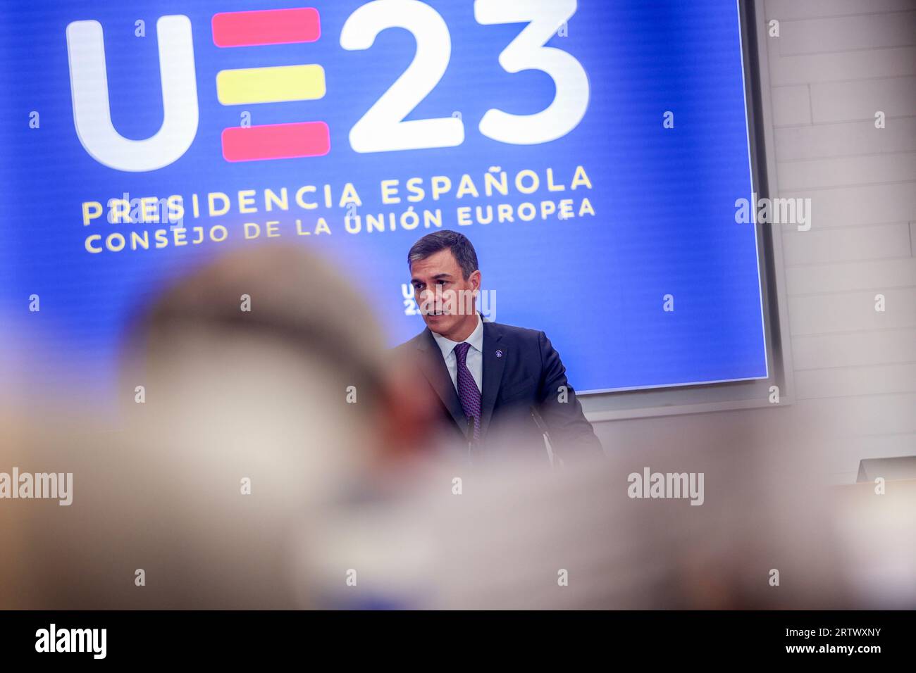 The acting Prime Minister, Pedro Sánchez, presents the strategic ...