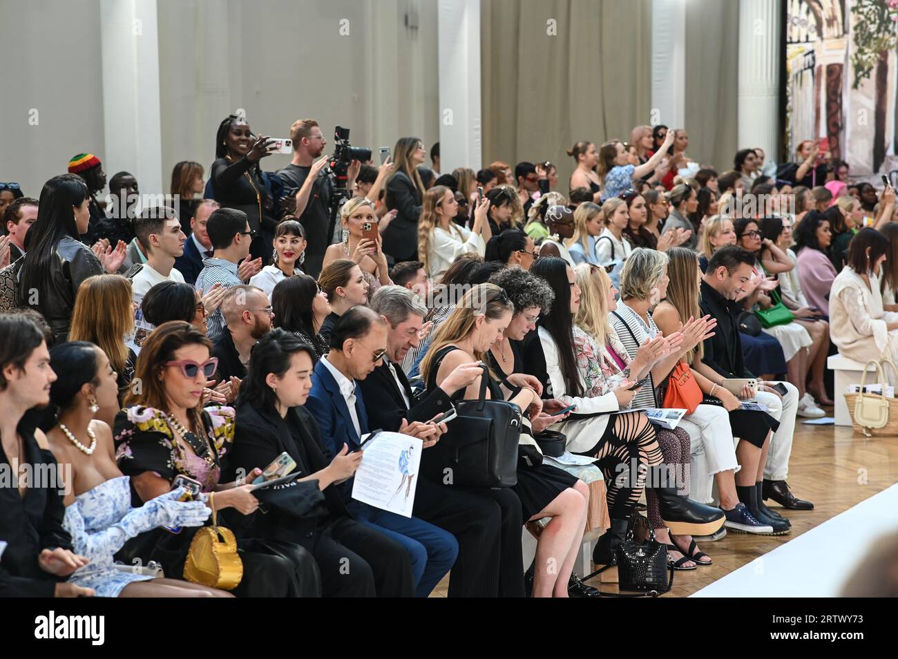 London, UK. 15th Sep, 2023. Backstage at the Paul Costelloe SS24 ...