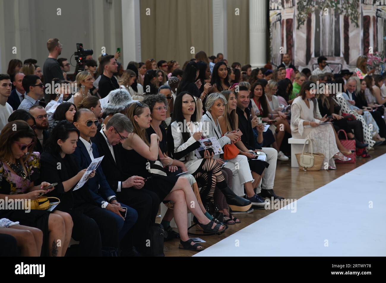 London, UK. 15th Sep, 2023. Backstage at the Paul Costelloe SS24 ...