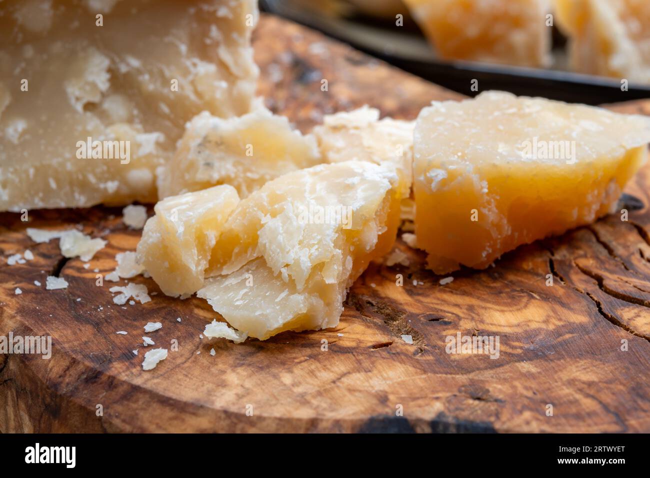 Cheese collection, hard 60 months old, yellow Italian cheese parmesan ...