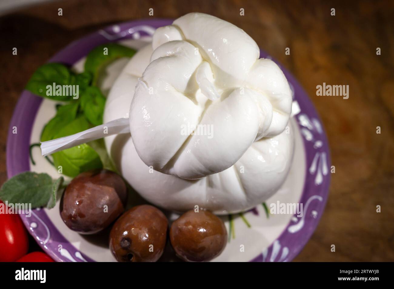 Cheese collection, fresh soft handmade Italian cheese from Puglia ...