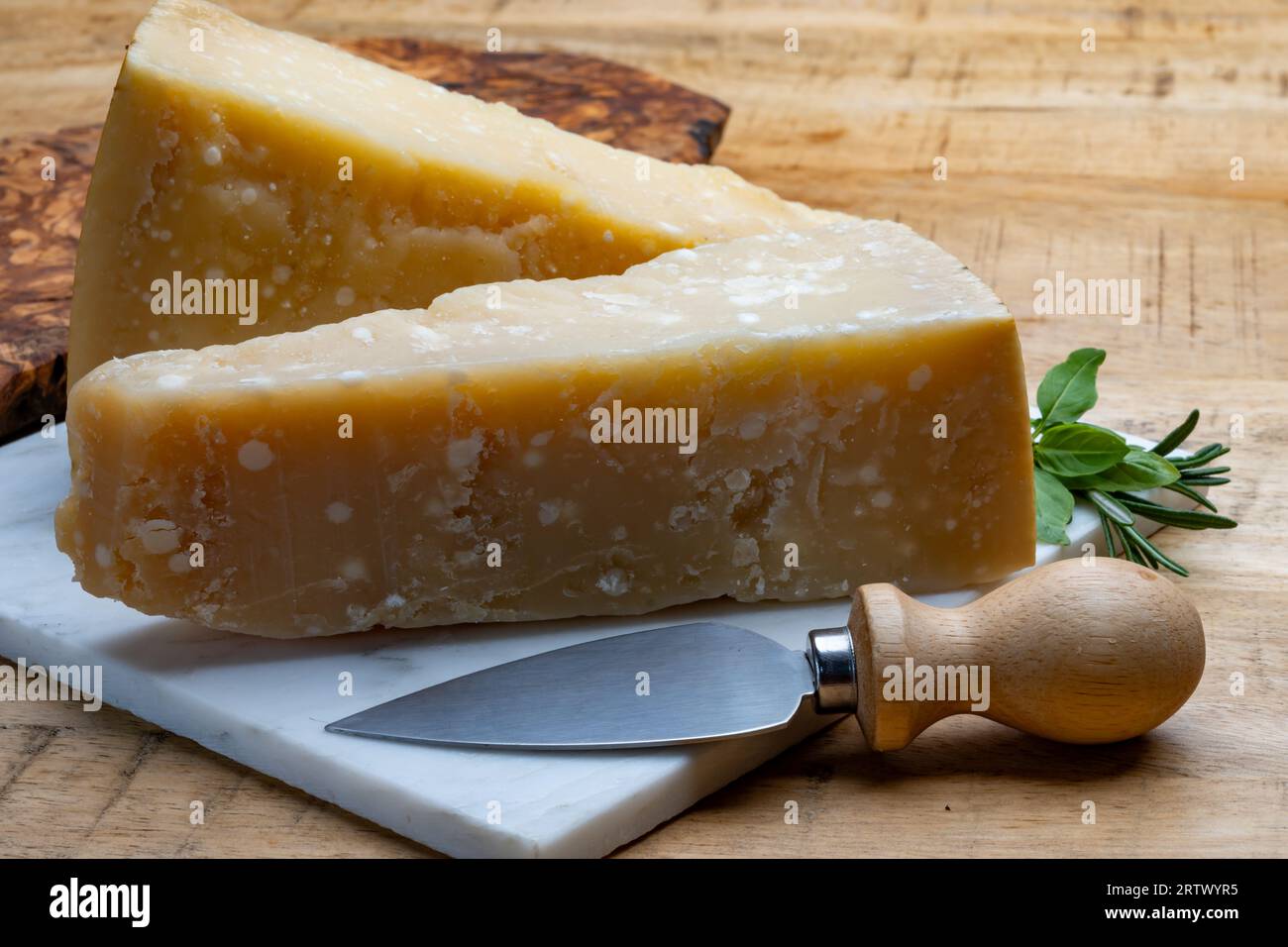 Cheese collection, hard matured yellow Italian cheese parmesan or ...