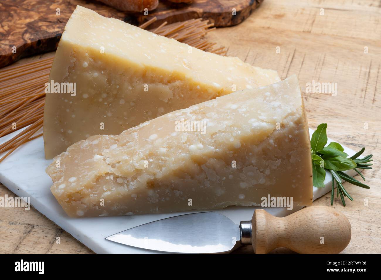 Cheese collection, hard matured yellow Italian cheese parmesan or ...