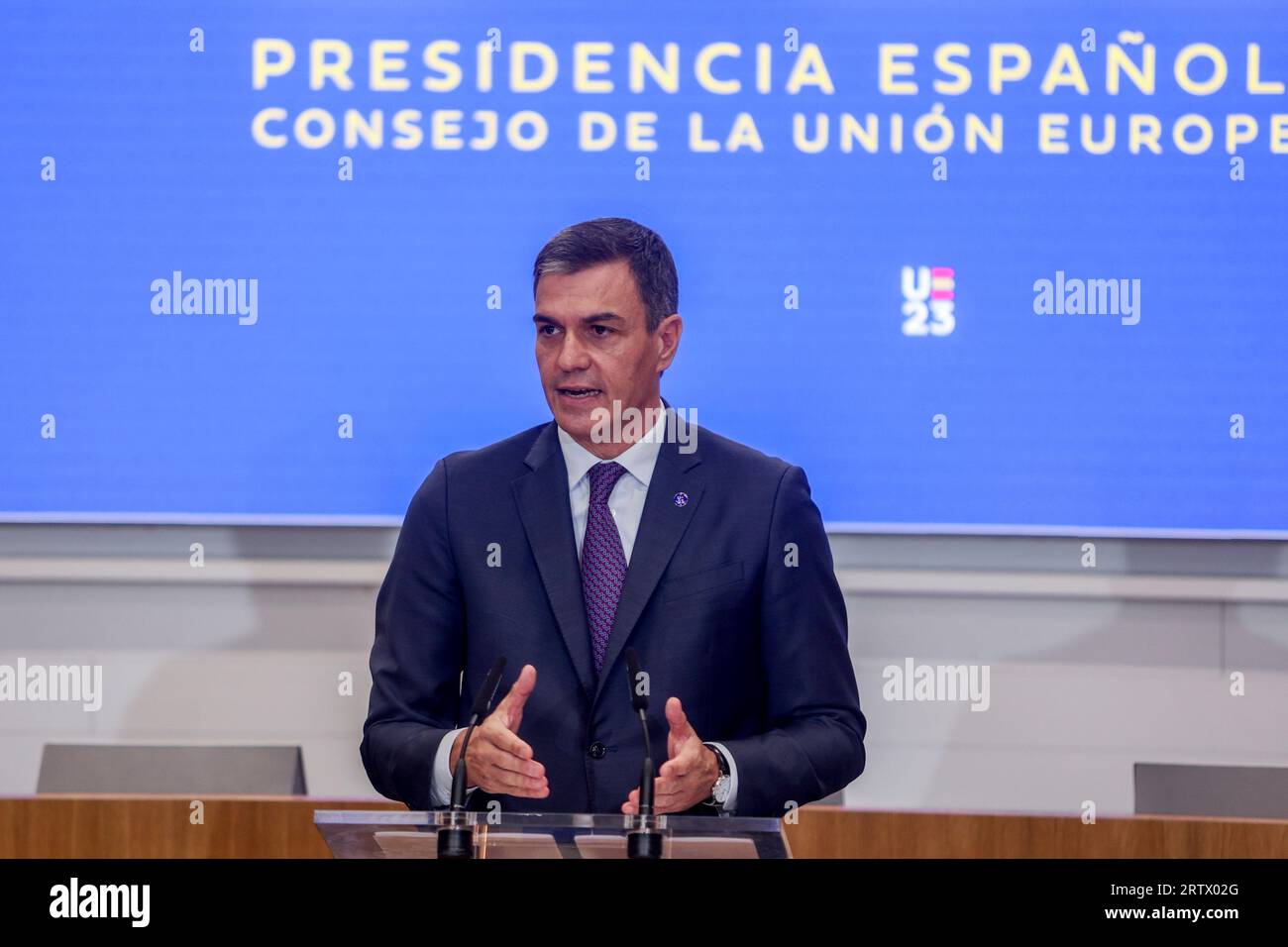 The acting Prime Minister, Pedro Sánchez, presents the strategic ...