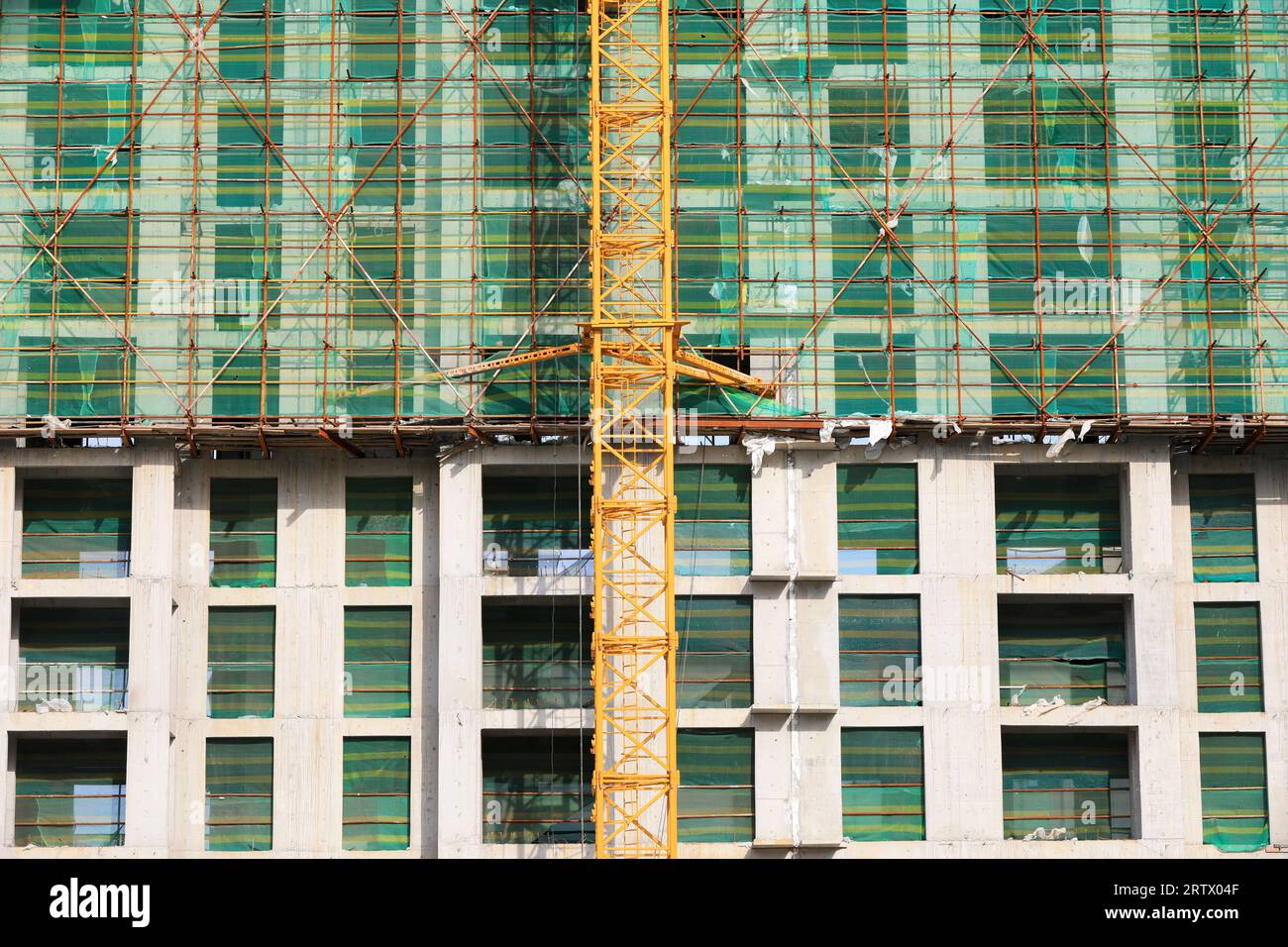 Unfinished buildings are in a city, North China Stock Photo - Alamy