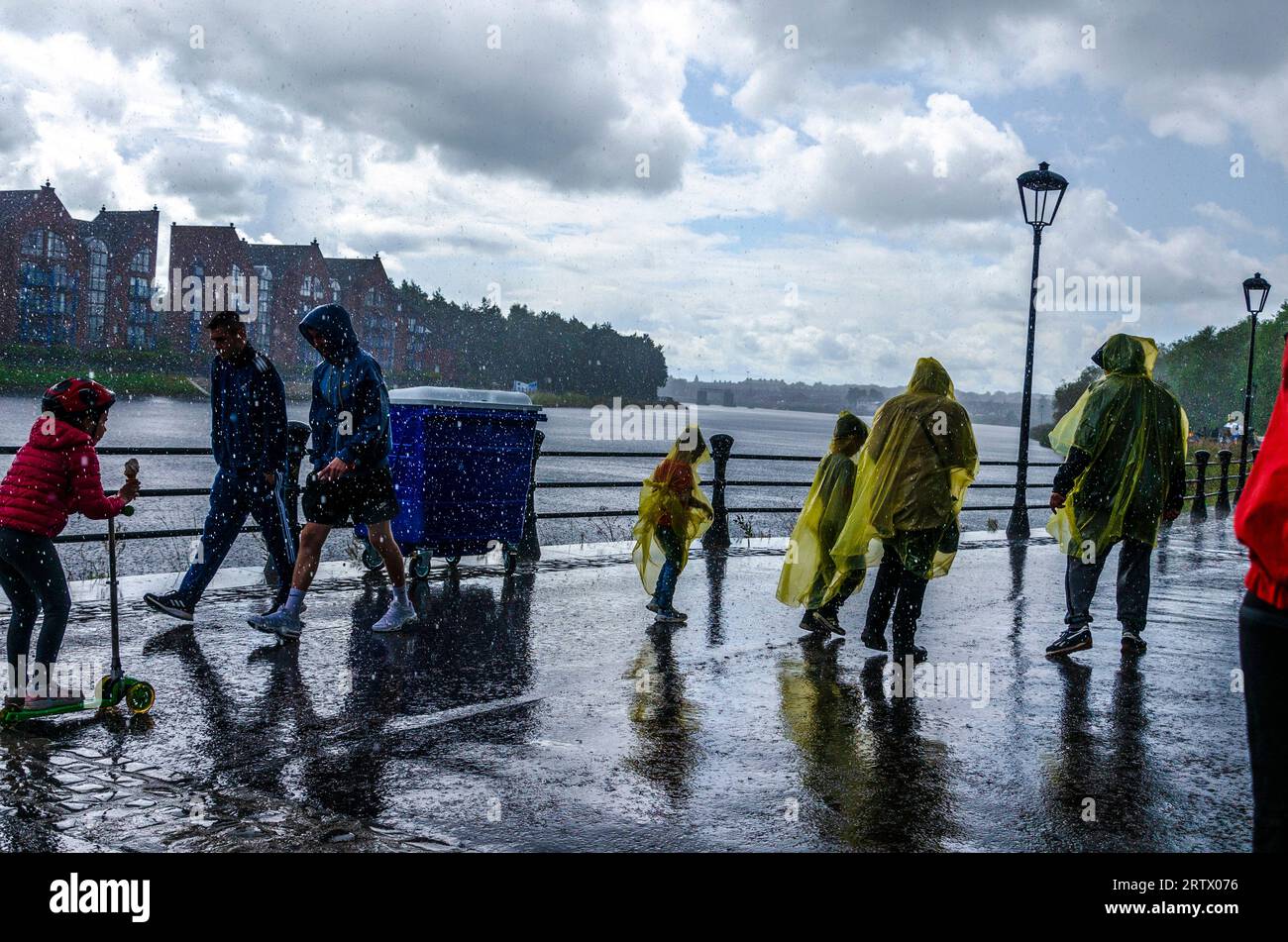 Lagan Walkway, Belfast, Northern Ireland August 06 2023 - Families ...